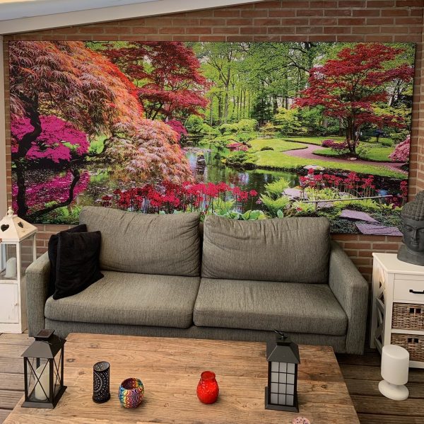 Textielframe met doek Japanse Tuin